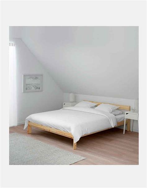 تخت خواب ساده چوبی ایکیا مدل نیدن خرید از درب کارخانه