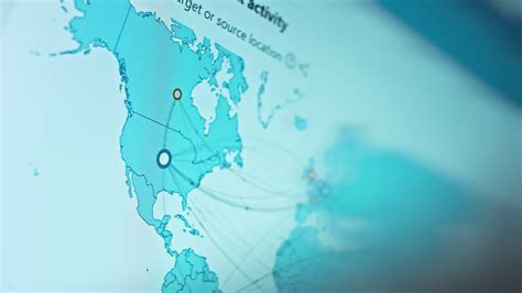 Hacking Attacks In Real Time On World Map Stock Footage Sbv 349096718