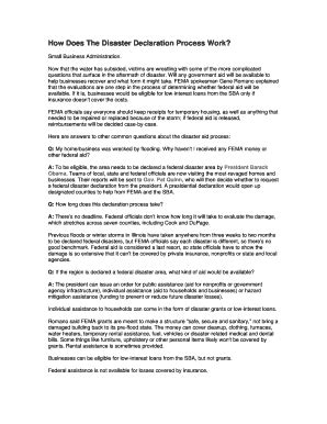 Fillable Online Cityofchicago How Does The Disaster Declaration Process Work Fax Email Print