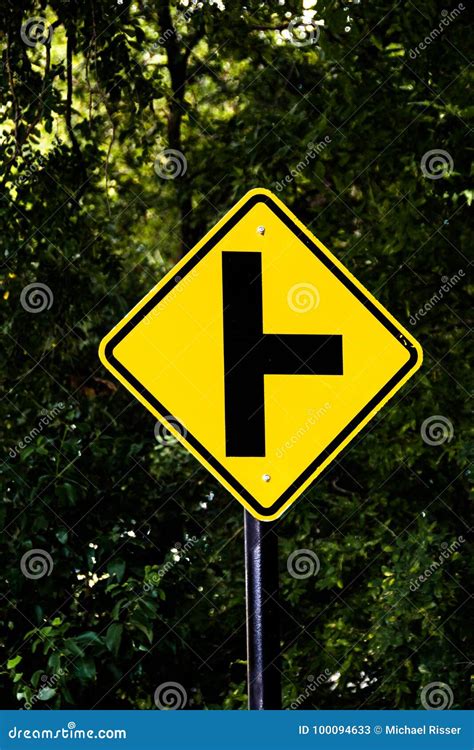 T Intersection Road Sign