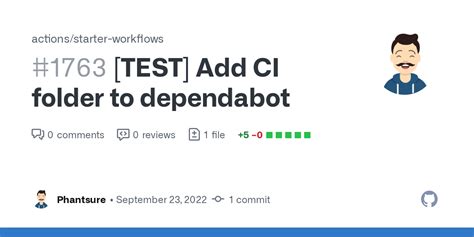[test] add ci folder to dependabot by phantsure · pull request 1763
