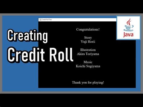 Java Code Sample Scrolling Text Like End Credit Roll Text RyiSnow