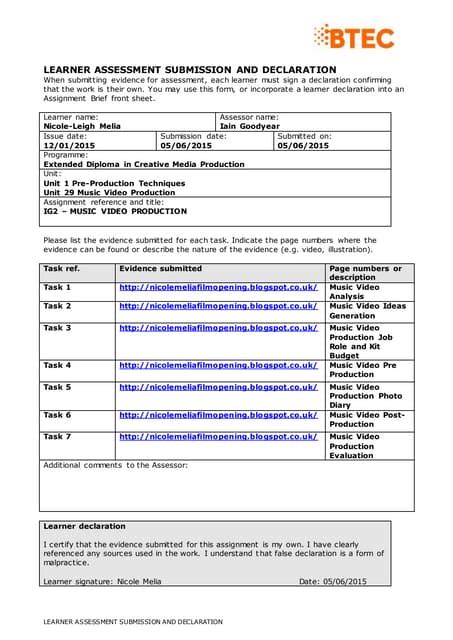 Y1 Games Ig2 Learner Assessment Submission Declaration Pdf