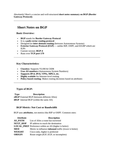 Routing Protocols Key Notes Pdf
