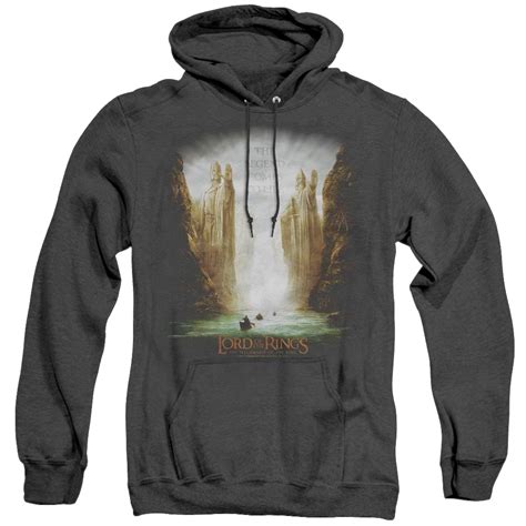 Lord Of The Rings Trilogy The Kings Of Old Heather Pullover Hoodie