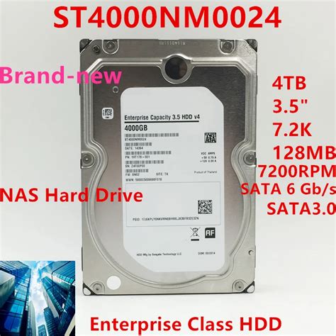 Seagate 4 테라바이트 35 용 새 원본 Hdd St4000nm0024 용 엔터프라이즈 클래스 Hdd 용 내부 Hdd