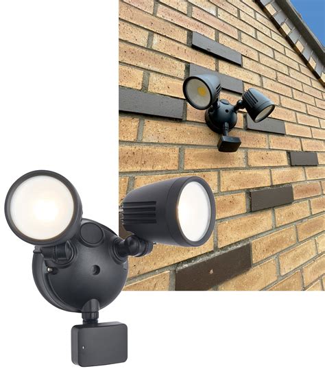 Flood Sensor Light Brilliant Hunter Iii Led Sensor Flood Light 2x11w