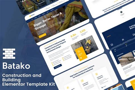 Construction And Building Elementor Template Kits