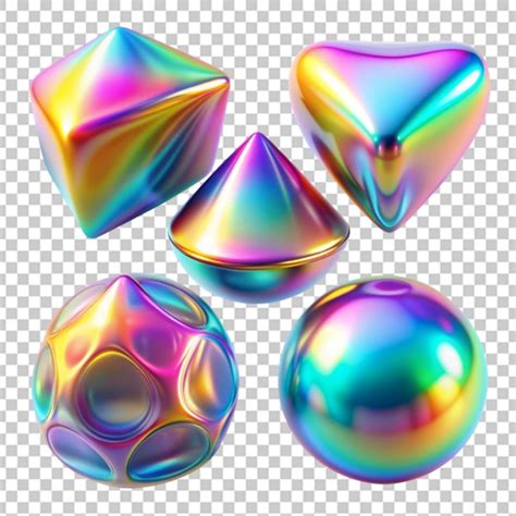 iridescent 3d abstract soft cube shape png isolated premium ai generated psd