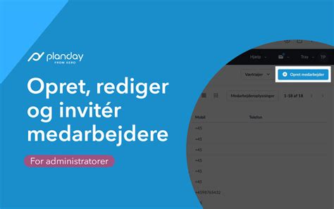 Opret Rediger Og Inviter Medarbejdere Kom I Gang Planday Tutorials Dansk