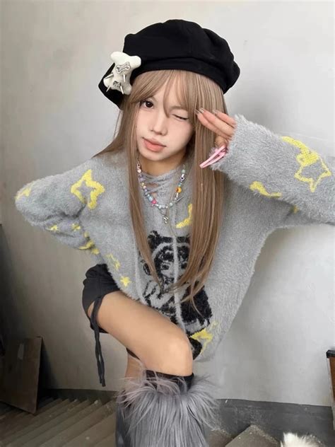 Grey Anime Girl Oversized Sweater · Teddyloveeve · Online Store Powered