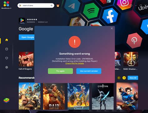 Installation Failed Rbluestacks
