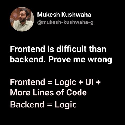 Mukesh Kushwaha On Linkedin Frontend Backend