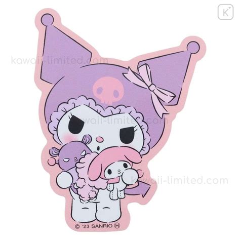 Japan Sanrio Vinyl Sticker Kuromi And Melody Kawaii Limited
