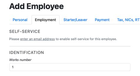 generating employee works numbers brightpay documentation