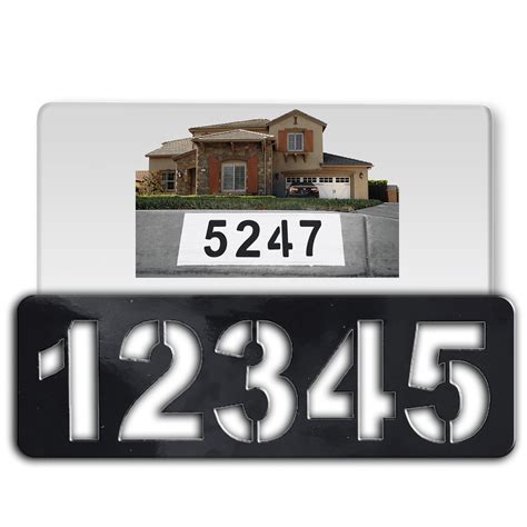 Curb N Sign® Curbzee® Custom Address Number Stencil 3 Inch Numbers
