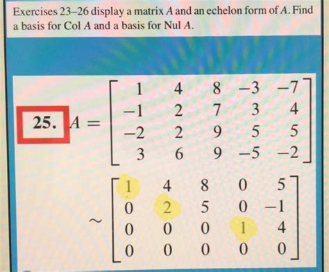 solved exercises 23 26 ﻿display a matrix a and an echelon