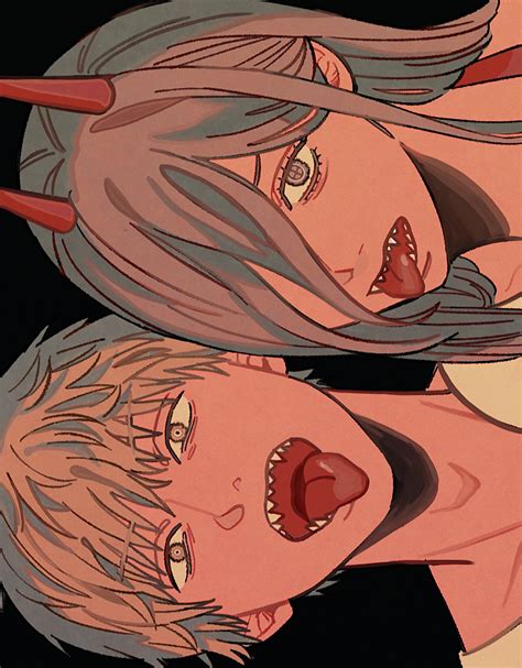 Power And Denji Chainsaw Man Drawn By Llq Ull Danbooru