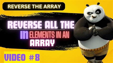 Reverse An Array Coding Ninjas Lecture 8 Youtube