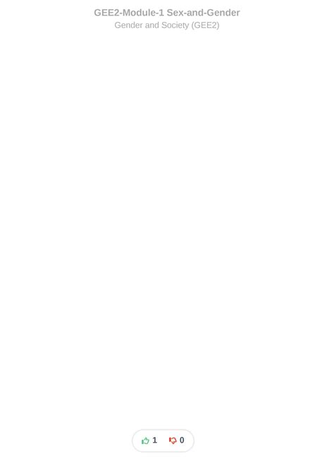 Gee2 Module 1 Sex And Gender Compress Gee2 Module 1 Sex And Gender Gender And Society Gee2