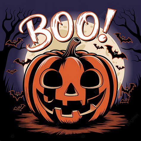 Halloween Boo Background Banner Pumpkin Background Image And