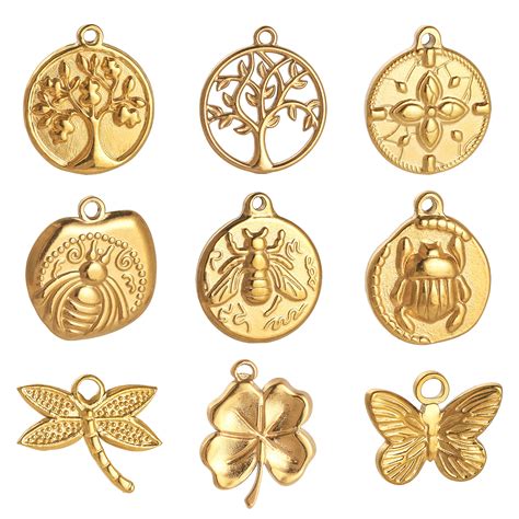 3 шт подвески из нержавеющей стали в виде четырехлистного клевера Aliexpress