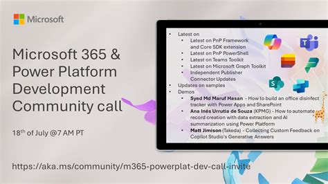 Microsoft 365 And Power Platform Call April 30 2024 Scree