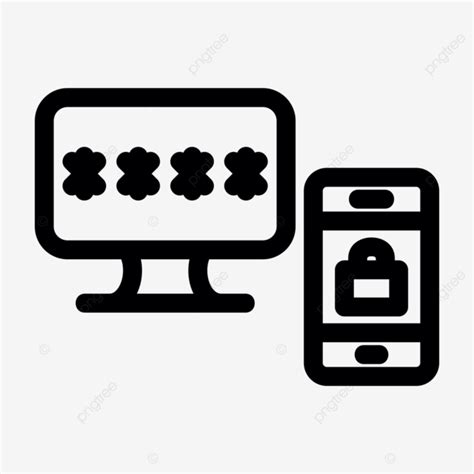 Two Step Verification Line Icon Vector Two Step Verification Icon Two