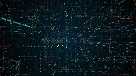 Matrix Binary Code Horizontal Stock Illustrations 435 Matrix Binary
