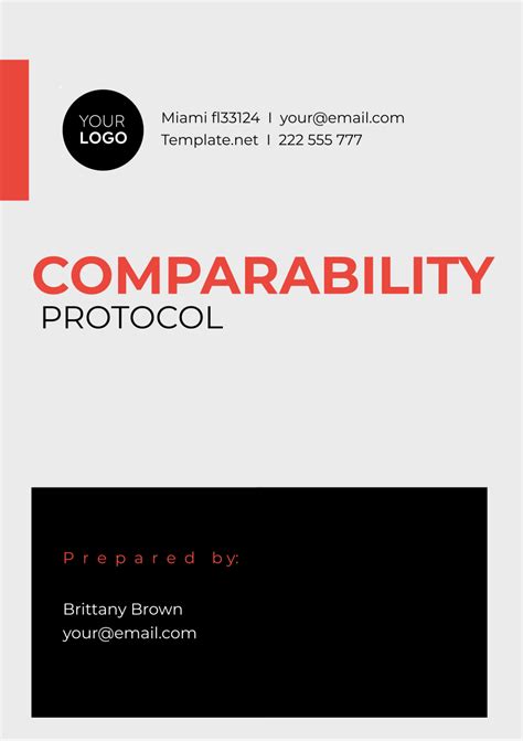 Free Comparability Protocol Template To Edit Online