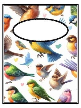 Our Bird Friends Bird Bulletin Board Decor Bird Binder Cover By