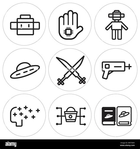 Set Of 9 Simple Editable Icons Such As Book Marketing Artificial