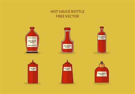 Hot Sauce Bottle Free Vector 96305 Vector Art At Vecteezy