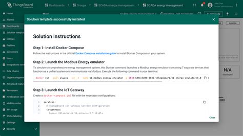 SCADA Energy Management ThingsBoard Professional Edition