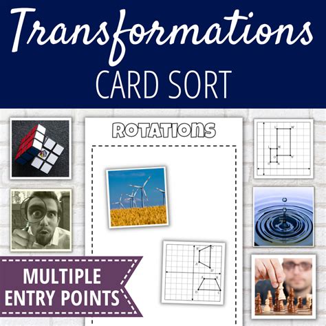 Identifying Geometric Transformations Card Sort Activity Miss Kuipers Classroom