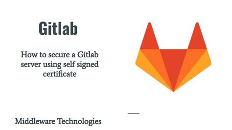 How To Secure A Gitlab Server Using Self Signed Certificate