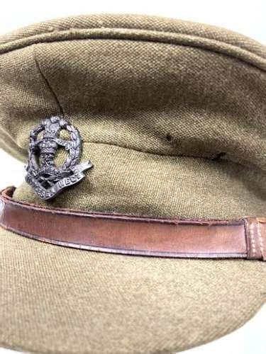 Original Ww2 British Army Officers Cap Middlesex Regiment