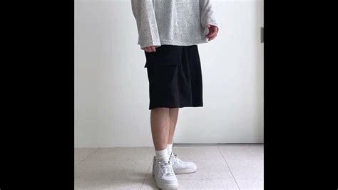 자체제작 핀턱 트레이닝 카고 버뮤다 하프 팬츠 반바지 4 Color Youtube