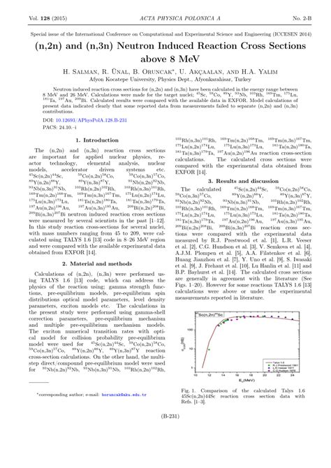 Pdf N2n And N3n Neutron Induced Reaction Cross Sections Above 8 Mev