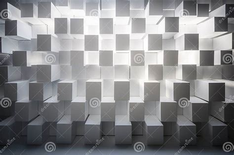 Abstract Modern Art Concept Room Wall Designed With Offset Square