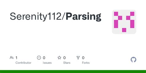 Github Serenity112parsing
