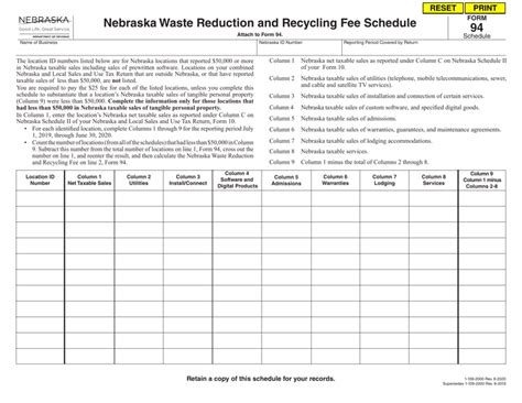 Form 94 Fill Out Sign Online And Download Fillable Pdf Nebraska