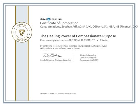 Zeeshan Arif Acma Cgma Ms Mba Cfc On Linkedin Certificate Of Completion