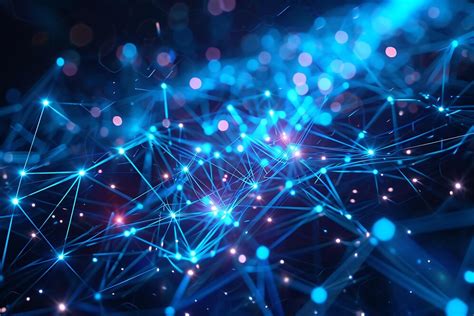 Holographic Coding Structure Network Of Nodes Premium Ai Generated Image