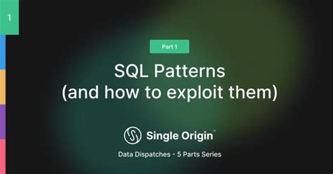Xiaodong Wang On Linkedin Sql Patterns And How To Exploit Them Part I