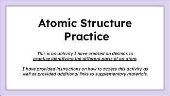 Atomic Structure By Grace Pilo Pais TPT