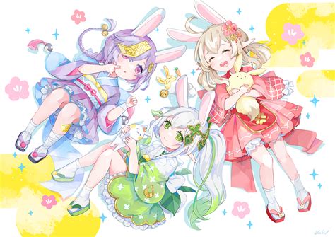 Klee Nahida Qiqi Dodoco And Yuegui Genshin Impact Drawn By Yutukicom Danbooru