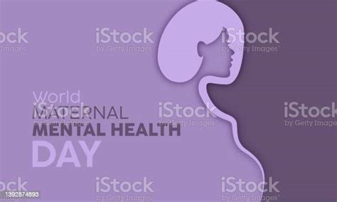 세계 모성 정신 건강의 날 배너 포스터 카드 및 배경 디자인에 대한 건강 인식의 날 개념 World Mental Health Day에 대한 스톡 벡터 아트 및 기타 이미지