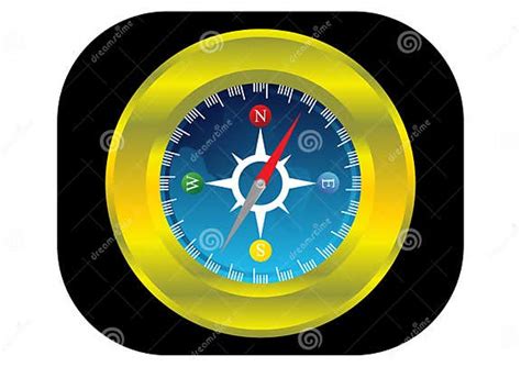Golden Cool Compass With Points Stock Vector Illustration Of West