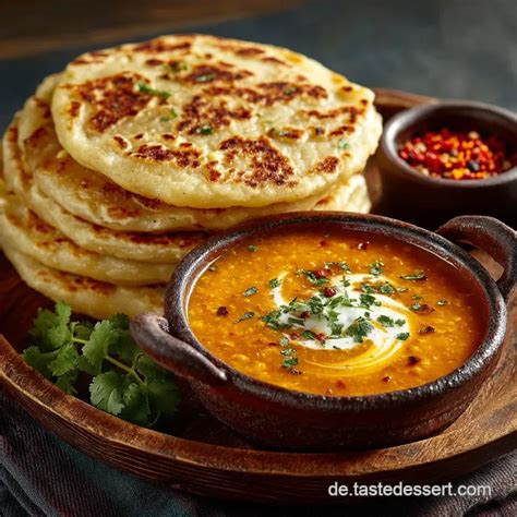 Cremiges Dal Chapati Masoor Linsen Und Fluffige Chapatis